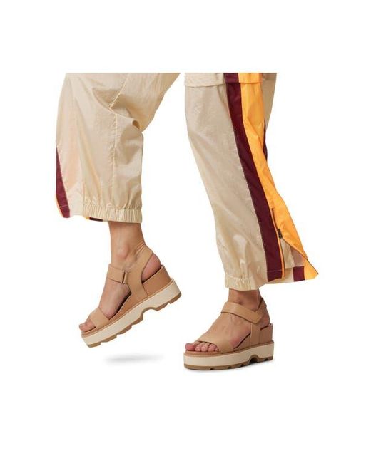 Sorel Joanie Iv Y Strap Wedge Sandal in Natural | Lyst