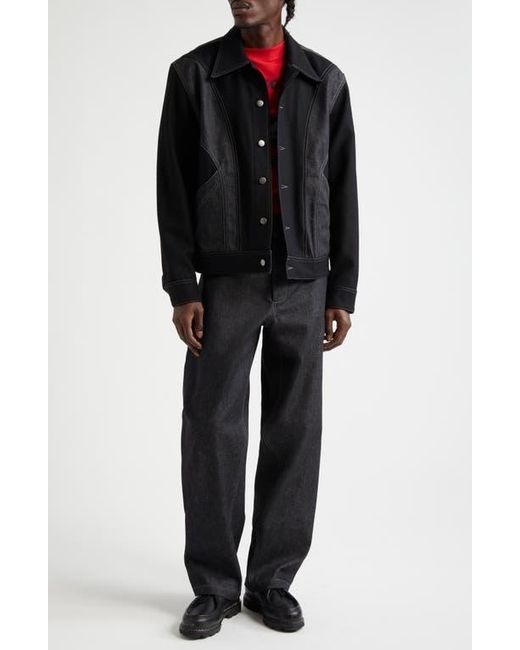 Nicholas Daley Rebel Paneled Denim Jacket in Black for Men | Lyst
