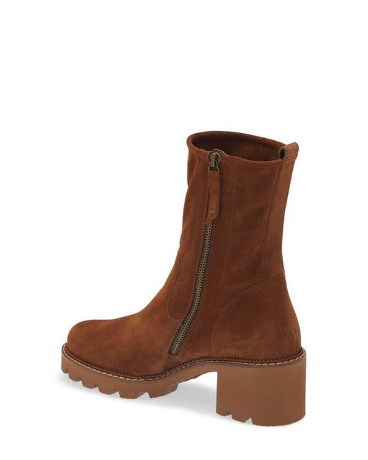 Paul Green Suede Lug Sole Utility Boots in Brown | Lyst