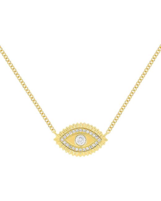EF Collection Evil Eye Diamond Pendant Necklace in Metallic | Lyst