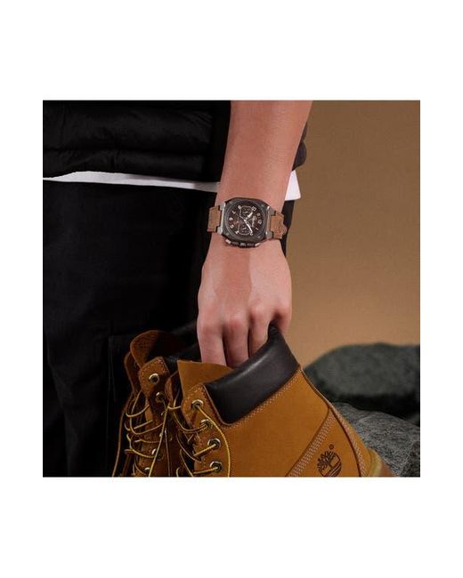 Timberland Mackinac Multifunction Chronograph Leather Strap Watch, 44Mm ...