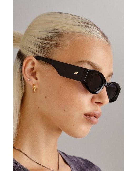 Le Specs Mermaiden 52Mm Rectangular Sunglasses in Blue | Lyst