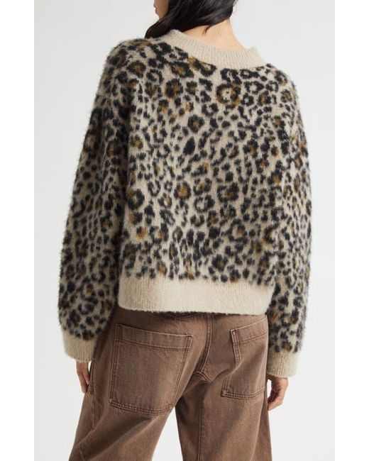 Nili Lotan Zamira Leopard Print Cashmere & Silk Sweater in Brown | Lyst