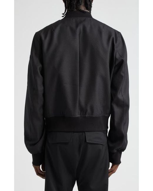 JKEEFER Breakdown Wool & Silk Bomber Jacket in Black for Men | Lyst