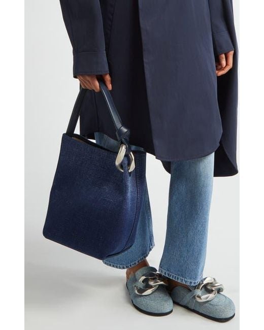 JW Anderson The Jwa Corner Denim Bucket Bag in Blue | Lyst