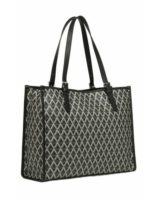 Lancaster Zipped Shoulder Tote Bag M Ikon in Black | Lyst