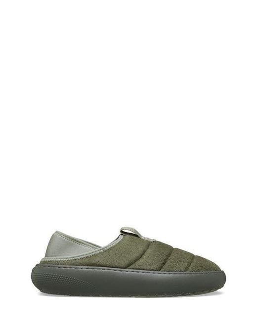 Crocs™ Classic Vegan Suede Quilted Slip On Shoe in Green for Men | Lyst