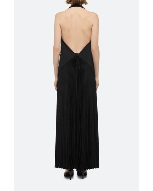 Helmut Lang Halter Vest High-Low Dress in Black | Lyst