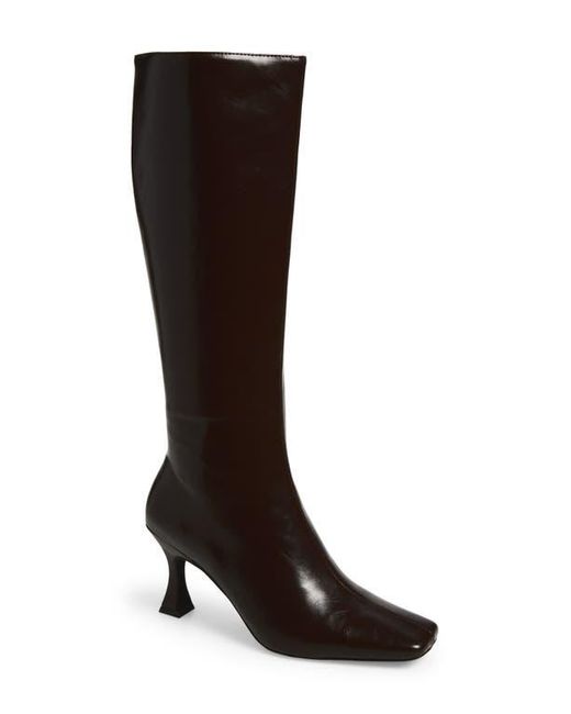 Jeffrey Campbell Checkmate Knee High Boot in Black | Lyst