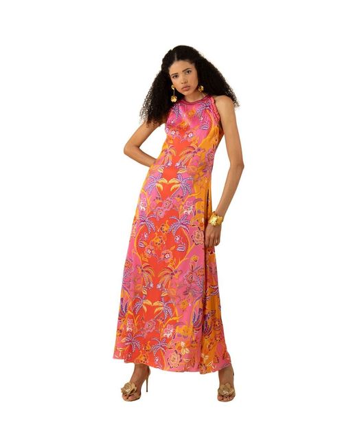 Hale Bob Florence Stretch Maxi Dress in Red | Lyst