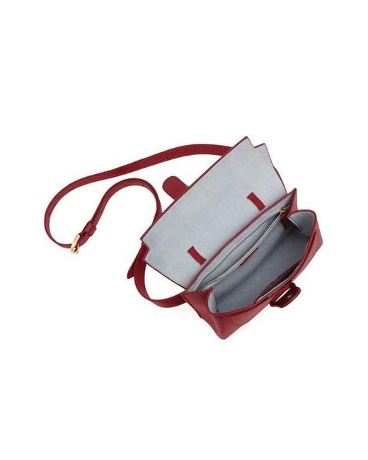 Senreve Aria Belt Bag Pebbled Leather 5-Way Convertible Handbag in Red ...
