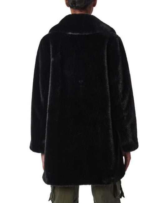 Bernardo The Sally Faux Fur Coat in Black | Lyst