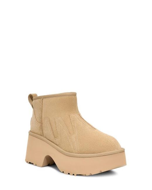 UGG Ultra Mini New Heights Sunwave Platform Boot in Natural | Lyst