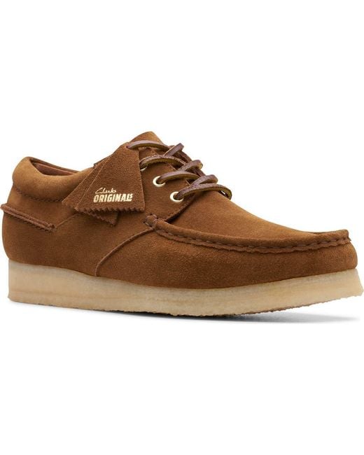 Clarks Wallabee Chukkah Boat Shoe in Brown for Men | Lyst