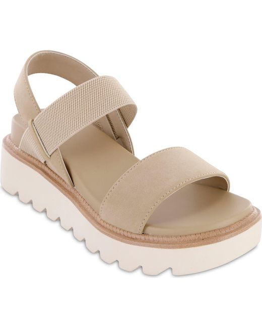 MIA Jene Platform Wedge Sandal in Metallic | Lyst