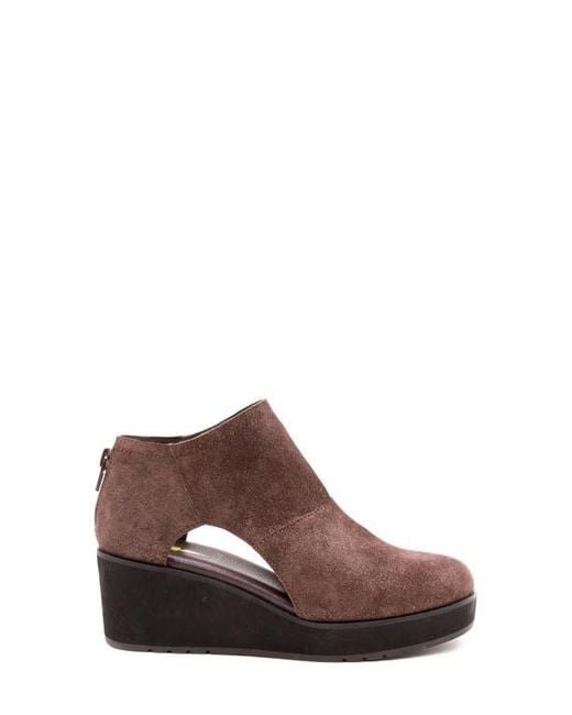 Volatile Bianca Cutaway Wedge Platform Bootie in Brown | Lyst