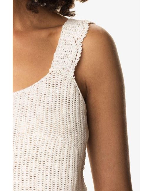 Helen Jon Scallop Crochet Tank in White | Lyst