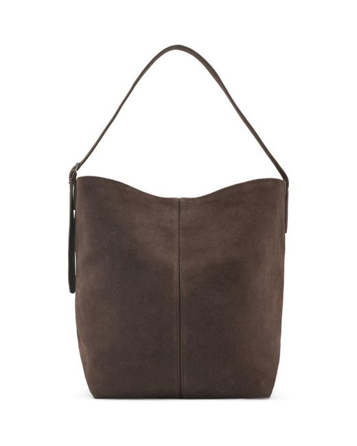 Mango Suede Shopper Bag in Brown | Lyst
