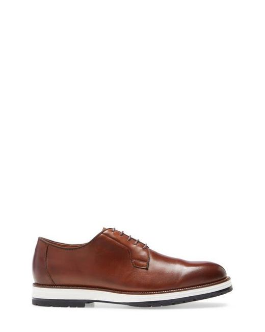 Ike Behar Structure Plain Toe Derby in Brown for Men | Lyst