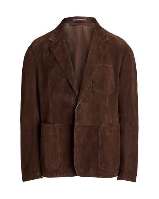 Ralph Lauren Ralph Lauren Label Stewart Suede Sport Coat in Brown for ...