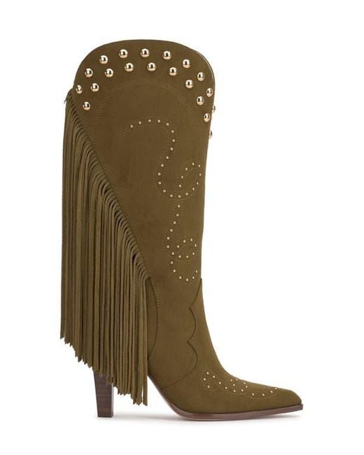 Jessica Simpson Rosera Pointed Toe Western Boot in Green | Lyst