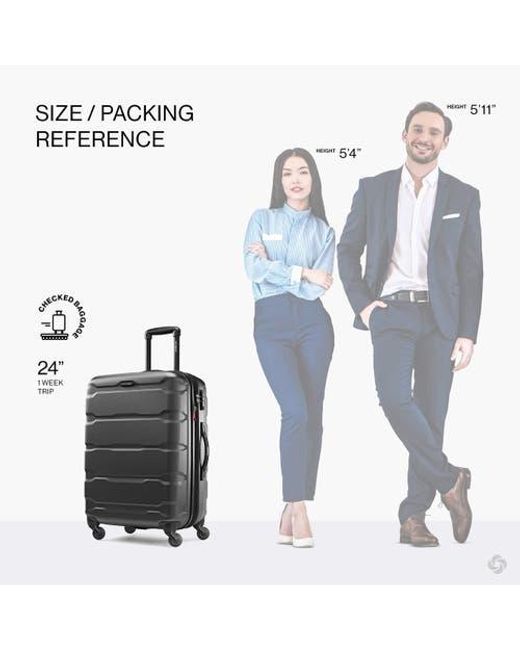 Samsonite Omni Pc Checked-Medium 24-Inch Hardside Expandable Luggage ...