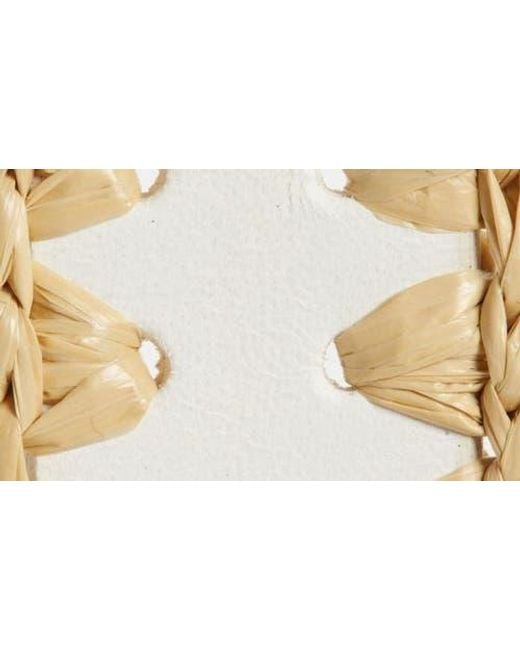 Rag & Bone Raffia Trim Boyfriend Leather Belt in Natural | Lyst