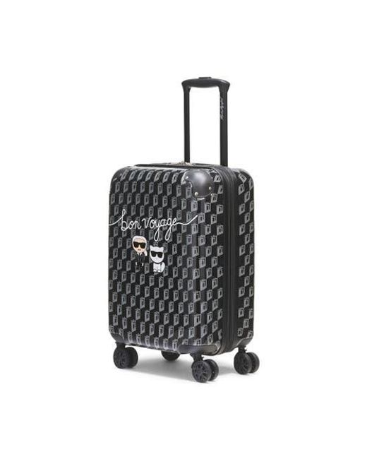 Karl Lagerfeld Bon Voyage 21 Upright Carry On in Black | Lyst