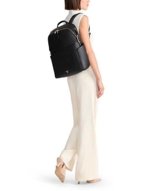 Tumi Raina Leather Backpack in Black | Lyst