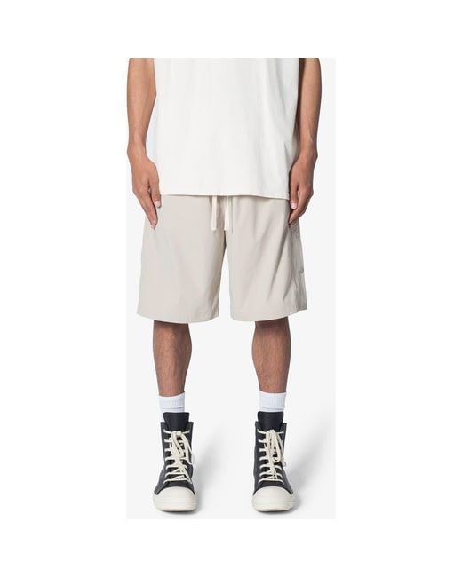 MNML Oversize Side Snap Nylon Shorts in Natural for Men | Lyst