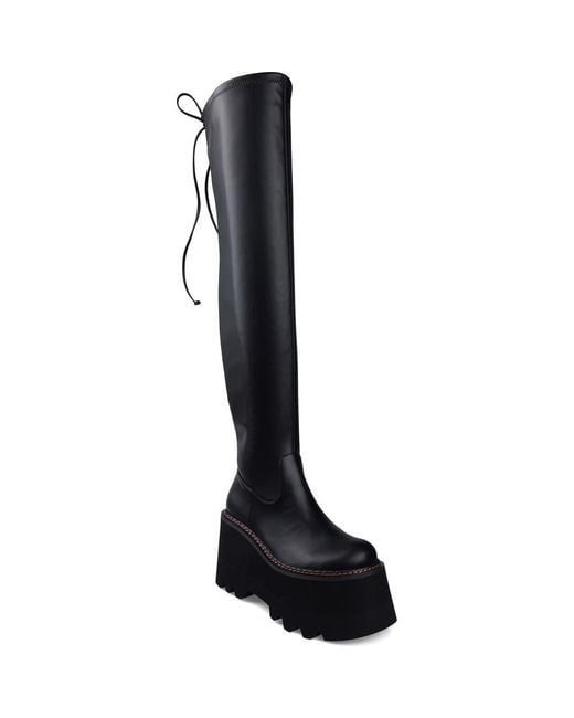 Zigi Blakely Over The Knee Platform Boot in Black | Lyst