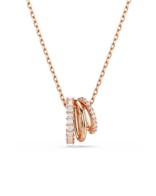 Swarovski Hyperbola Three-Link Pendant Necklace in White | Lyst
