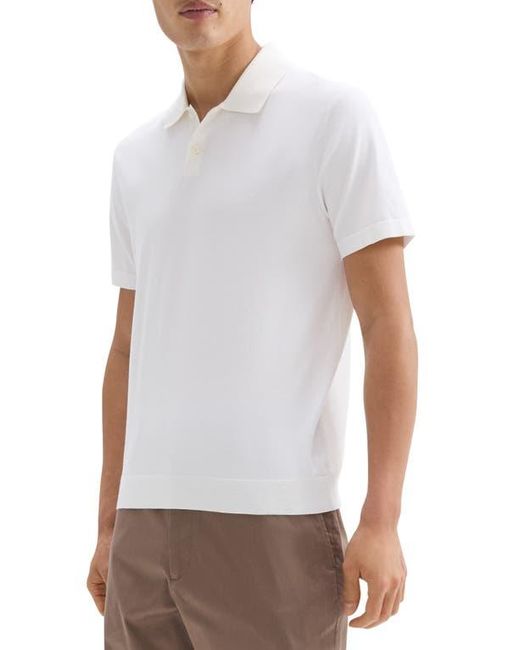 Theory Goris Grid Light Performance Polo in White for Men | Lyst