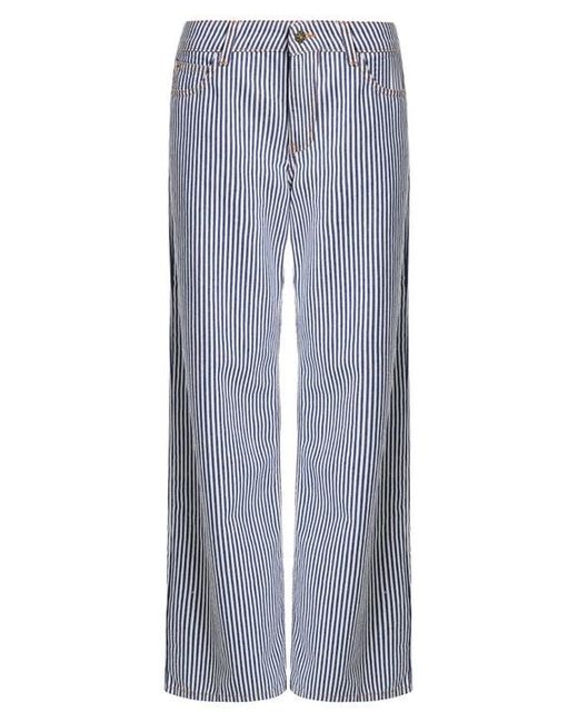 Lioness Top Model Stripe Low Rise Baggy Jeans in Gray | Lyst