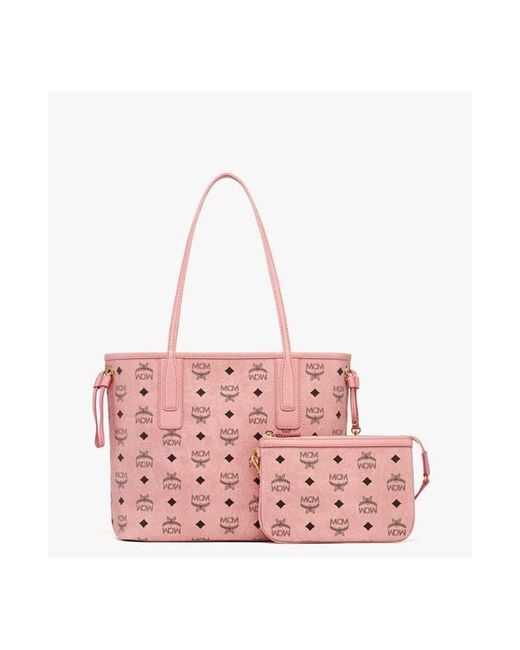 MCM Small Liz Shopper in Pink | Lyst