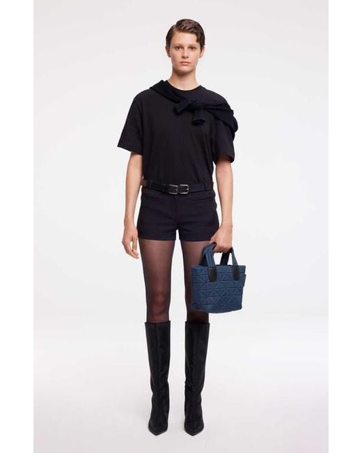 VEE COLLECTIVE Mini Vee Water Repellent Quilted Nylon Tote in Blue | Lyst