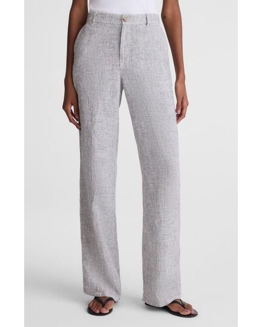 Madewell The Zoe Relaxed Straight Pants in Gray | Lyst