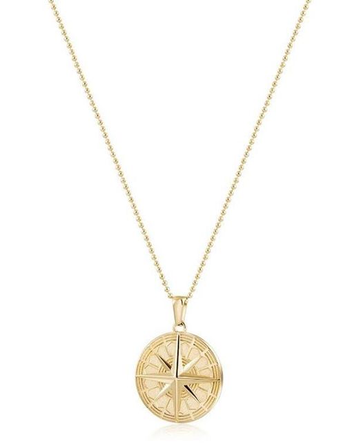 Jane Basch North Star Medallion Necklace in Metallic | Lyst