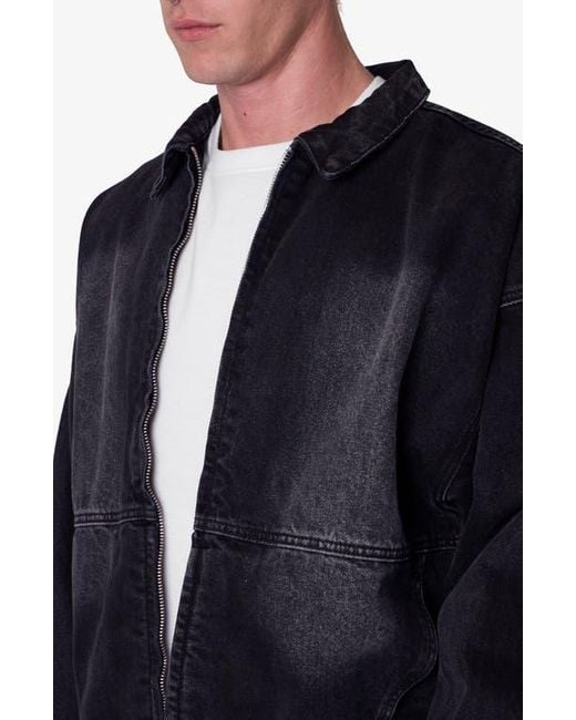 MNML Denim Chore Coat in Black for Men | Lyst