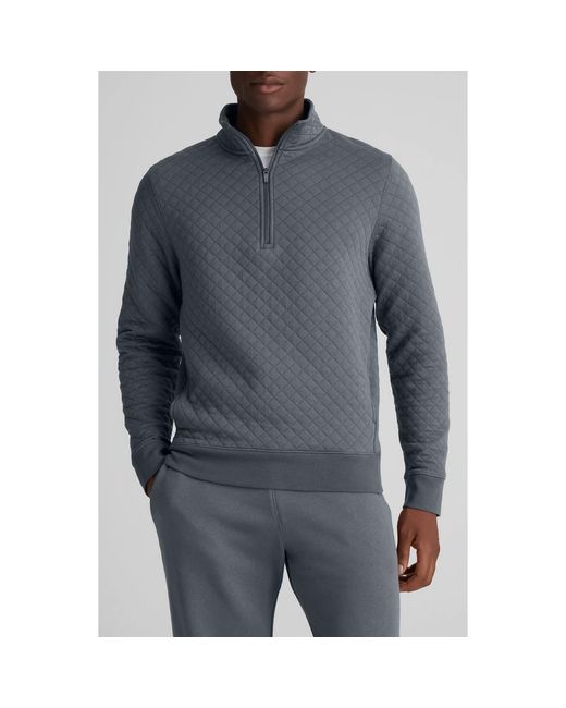 Tommy John Quilted Quarter Zip Top in Gray for Men | Lyst