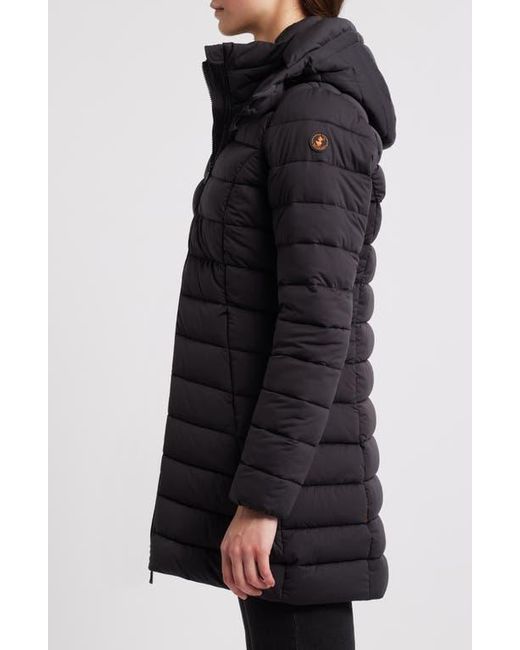 Save The Duck Dorothy Water Repellent Puffer Jacket With Removable Hood in Black | Lyst
