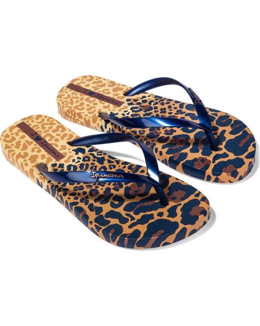 Ipanema Animal Print Vi Flip Flop in Blue | Lyst