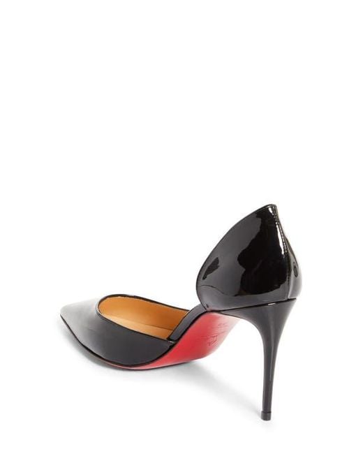 Christian Louboutin Iriza Pointed Toe Half D'Orsay Pump in Black | Lyst