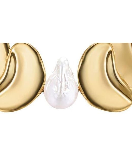 st. Moran Freshwater Pearl Statement Necklace in Metallic | Lyst
