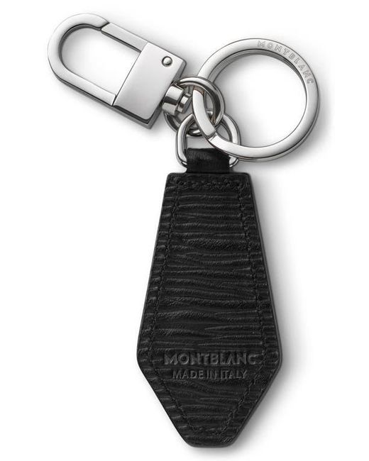 Montblanc Leather Snowcap Key Fob in Black | Lyst