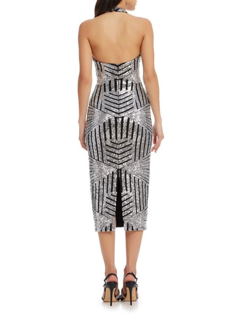 Dress the Population Cleo Sequin Sheath Cocktail Dress in Black | Lyst