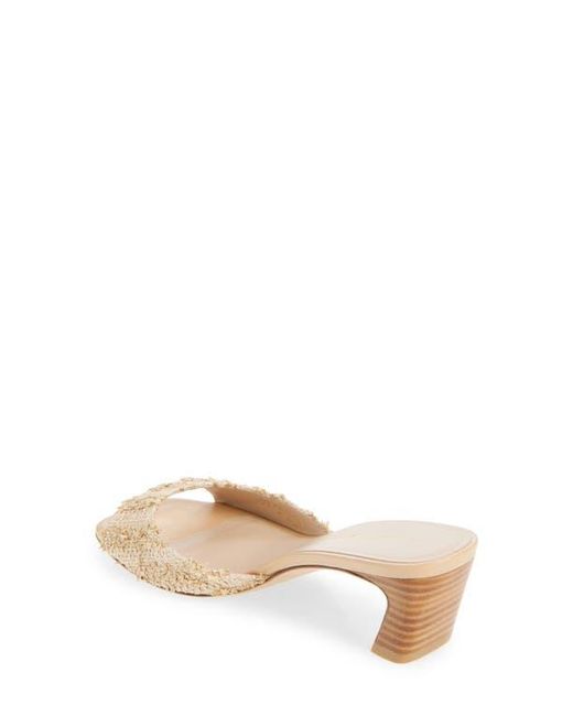 Stuart Weitzman Stassi 50 Slide Sandal in Natural | Lyst