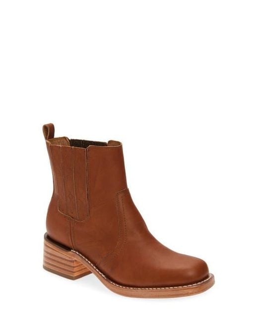 Frye Campus Platform Chelsea Boot in Brown | Lyst