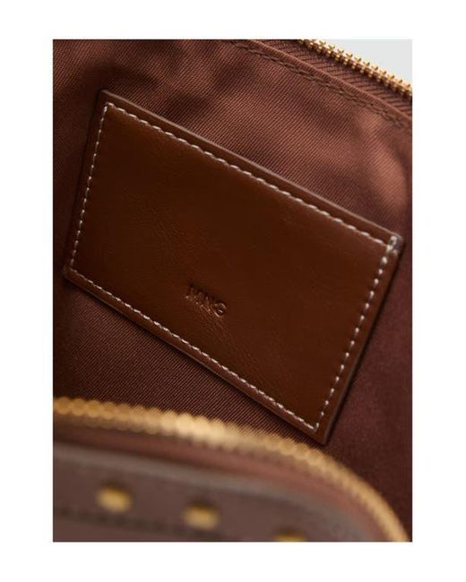 Mango Stud Detail Faux Wristle in Brown | Lyst