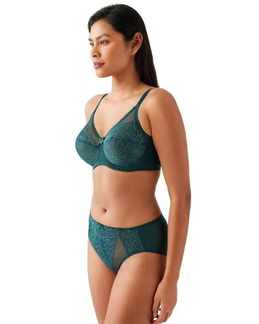 Wacoal Retro Chic Full Figure Underwire Bra In Green Lyst